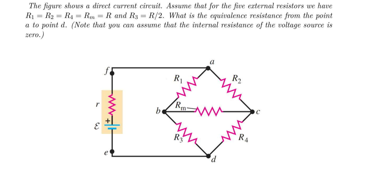 Solved The figure shows a direct current circuit. Assume | Chegg.com