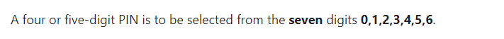 Solved A four or five-digit PIN is to be selected from the | Chegg.com
