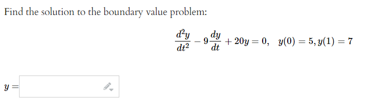 Solved Find the solution to the boundary value | Chegg.com