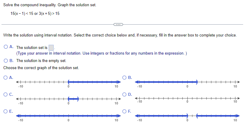 Solved Solve the compound inequality. Graph the solution | Chegg.com