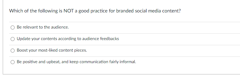 Solved Which of the following is NOT a good practice for | Chegg.com