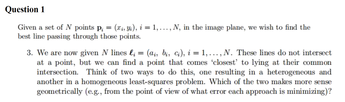 Given a set of N points pi=(xi,yi),i=1,…,N, in the | Chegg.com