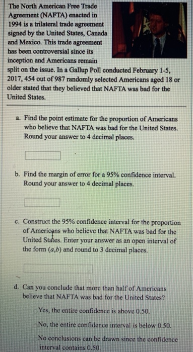 Solved The North American Free Trade Agreement (NAFTA) | Chegg.com