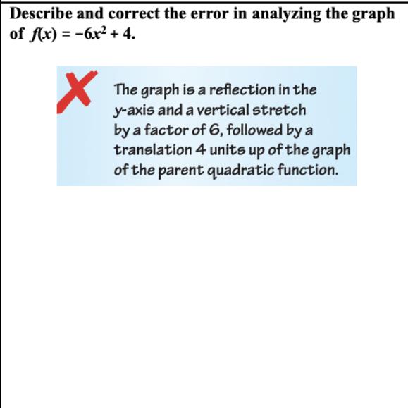 Solved Describe and correct the error in analyzing the graph | Chegg.com