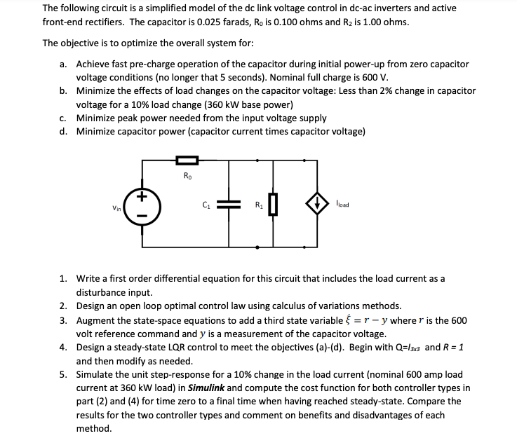 Solved The following circuit is a simplified model of the dc | Chegg.com