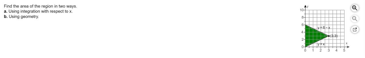 Solved Find the area of the region in two ways. a. Using | Chegg.com