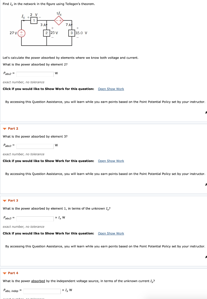 Solved Find ly in the network in the figure using Tellegen's | Chegg.com