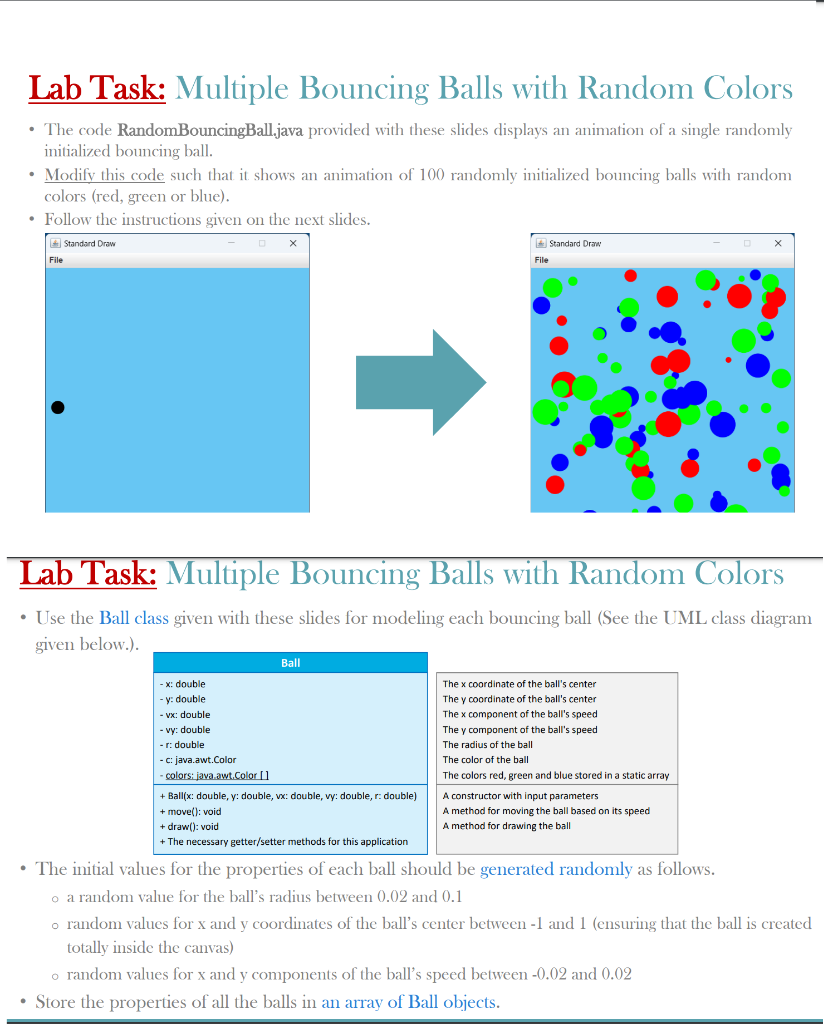 Solved // A program that implements a bouncing ball in a 2D | Chegg.com
