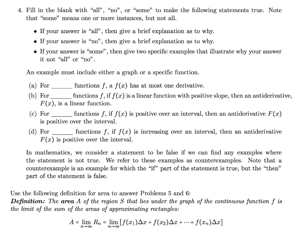 Solved 5. Use the definition of area given above to find | Chegg.com