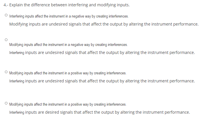 Solved 4 Explain The Difference Between Interfering And 