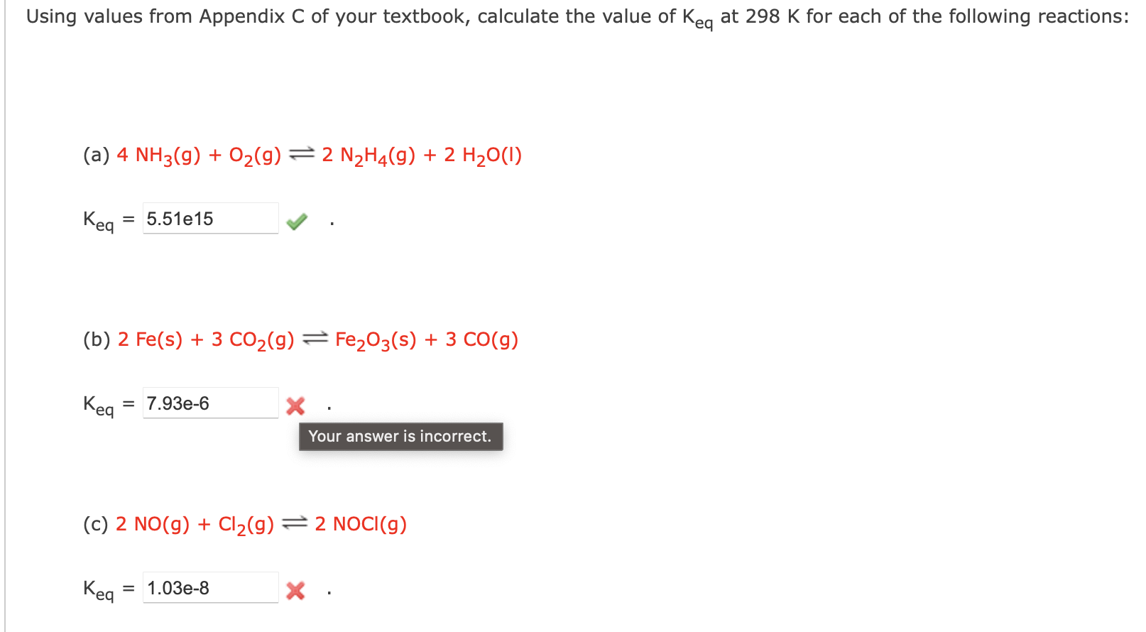 Solved Using values from Appendix C of your textbook, | Chegg.com