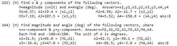 Solved 62) (H) Find x \& y components of the following | Chegg.com