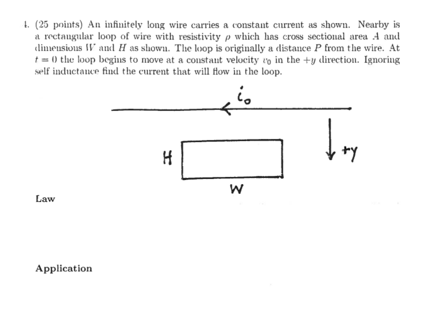 Solved .(25 points) An infinitely long wire carries a | Chegg.com Solved .(25 points) An infinitely long wire carries a | Chegg.com