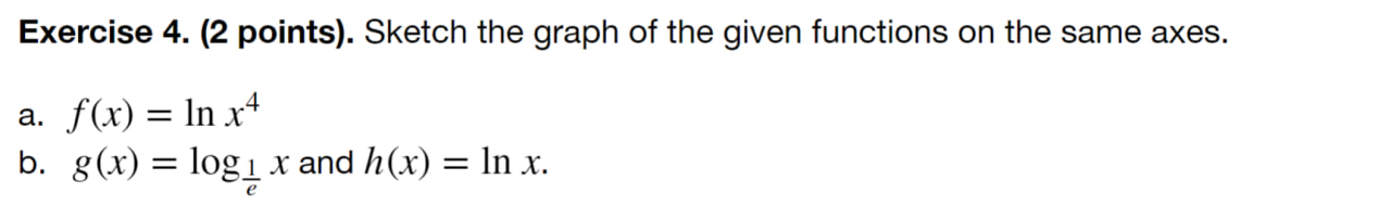 Solved Exercise 4. (2 ﻿points). ﻿Sketch the graph of the | Chegg.com