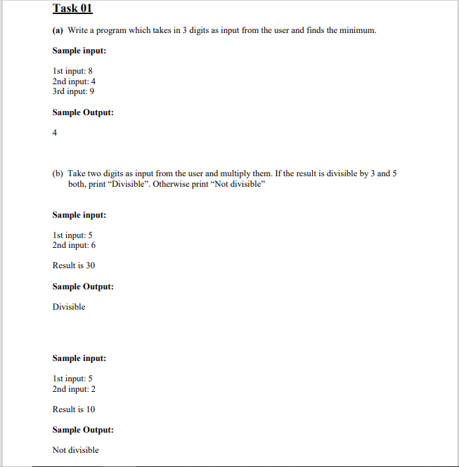 Solved PLEASE SOLVE FULL TASK 1 (a,b) USING 8086 | Chegg.com
