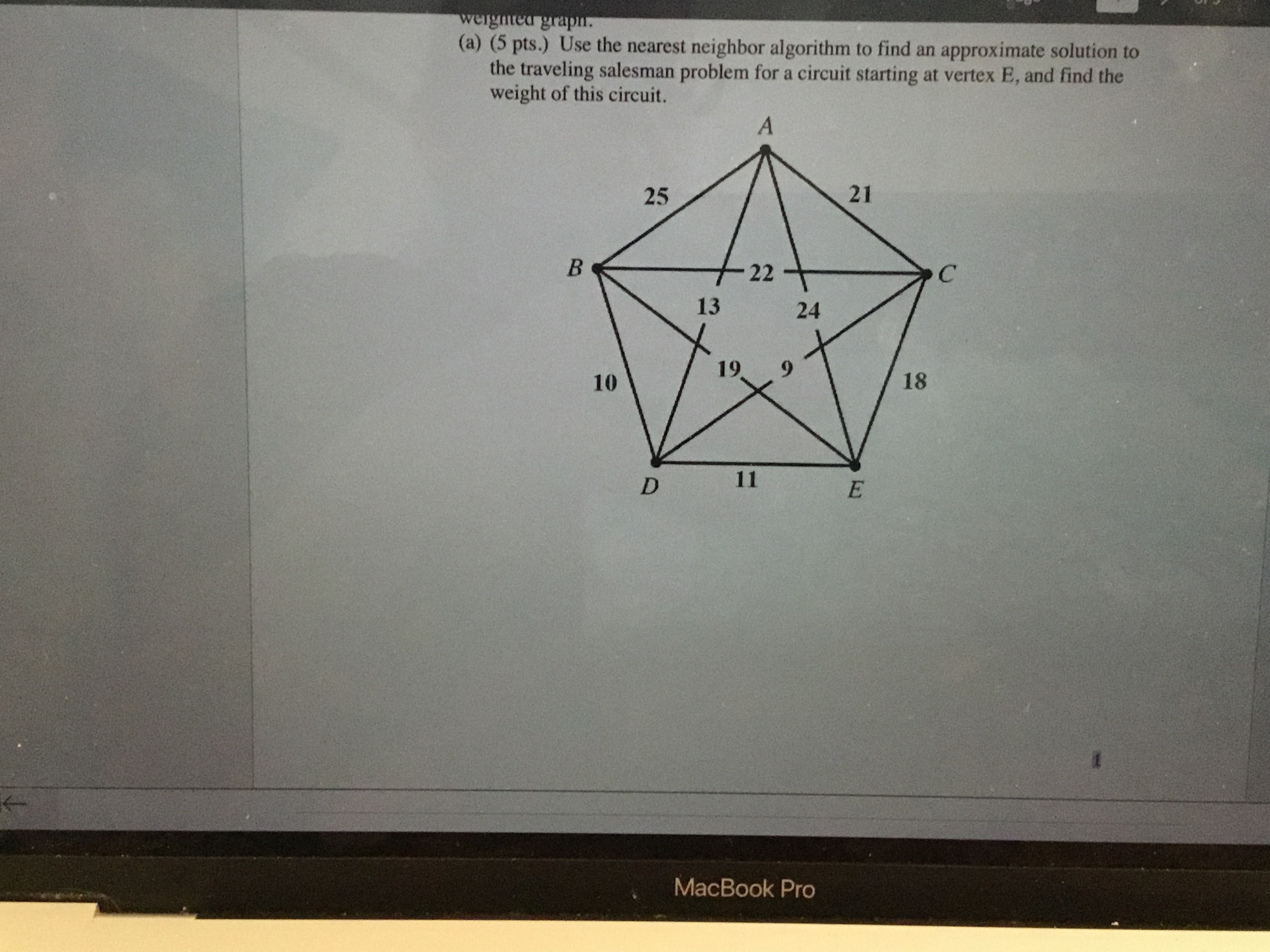 Solved Use the nearest neighbor algorithm to find an | Chegg.com