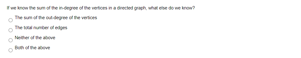 Solved If we know the sum of the in-degree of the vertices | Chegg.com