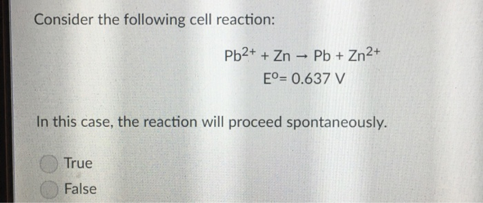 Solved The correct cell notation for the following reaction: | Chegg.com