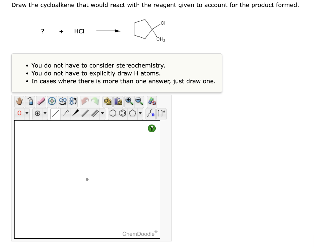 Solved Draw the cycloalkene that would react with the | Chegg.com