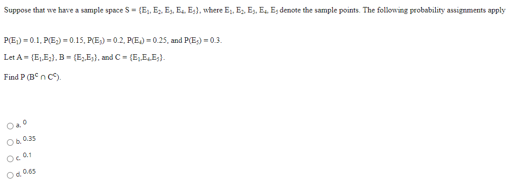 Solved Suppose that we have a sample space S= {E1, E2, E3, | Chegg.com