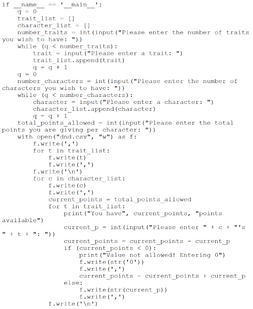 Solved Refer to the DND code (or you may refer to my | Chegg.com