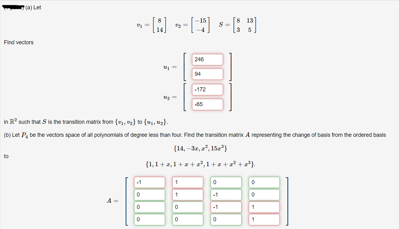 Solved in R2 ﻿such that S ﻿is the transition matrix from | Chegg.com