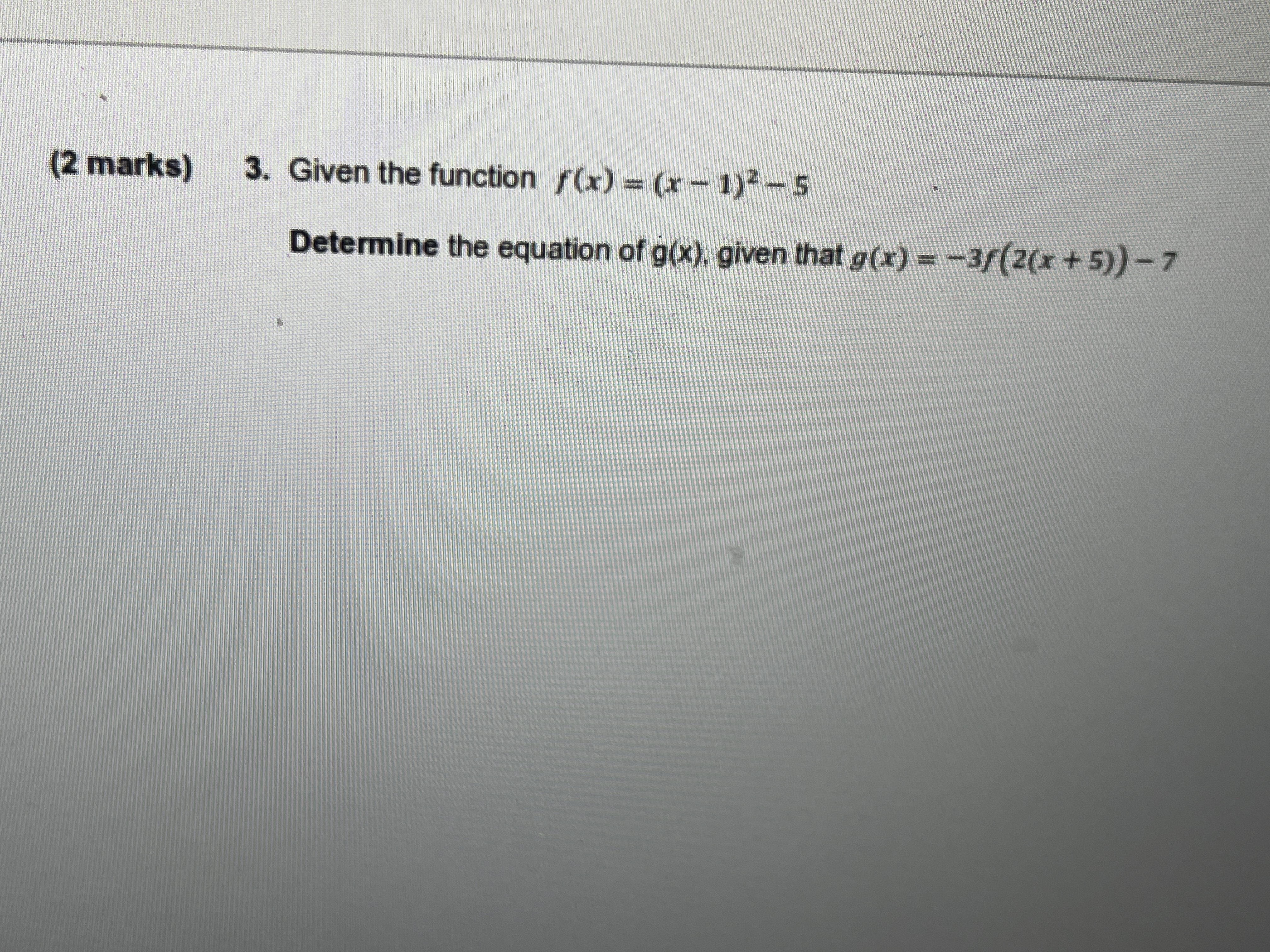 Solved (2 ﻿marks)3. ﻿Given the function | Chegg.com