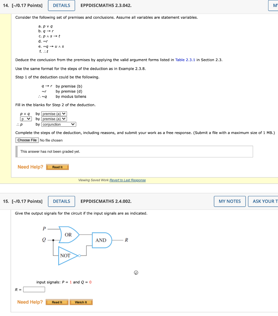 Solved 14. [-10.17 Points] DETAILS EPPDISCMATH5 2.3.042. M" | Chegg.com