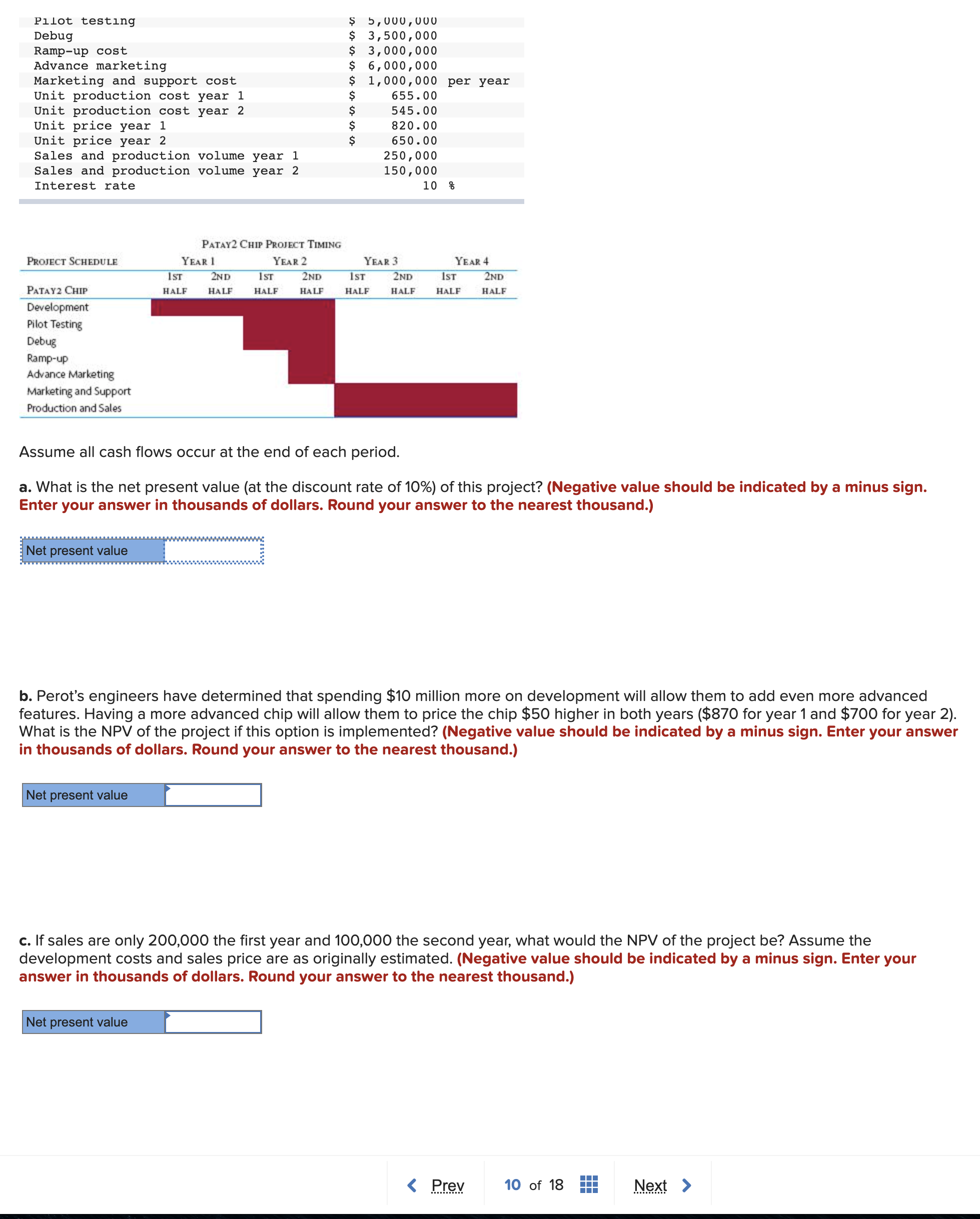 Solved Perot Corporation is developing a new CPU chip based | Chegg.com