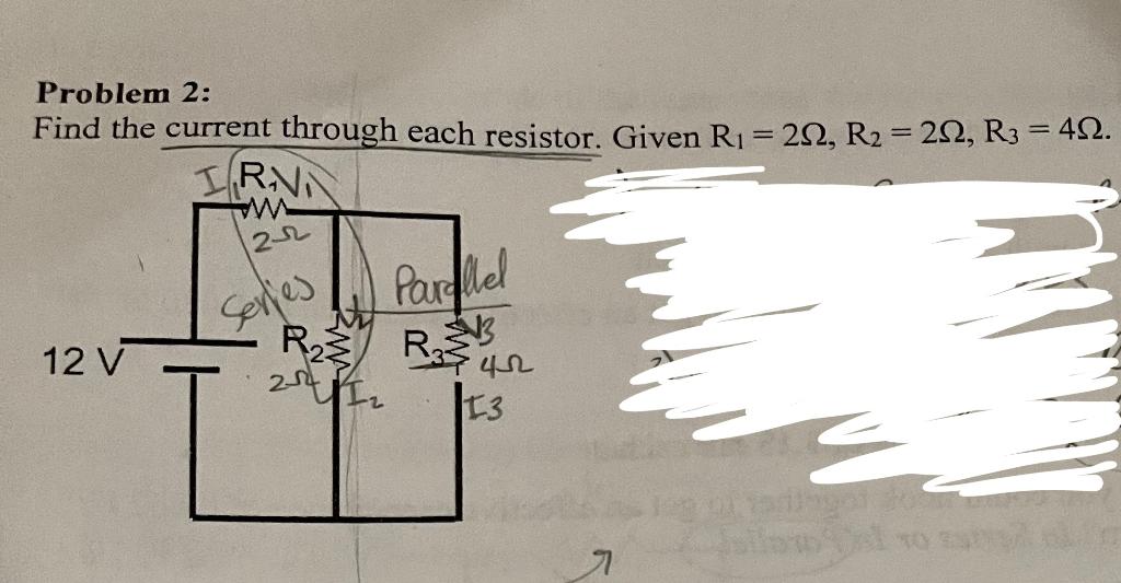 Solved Problem 2: Find the current through each resistor. | Chegg.com