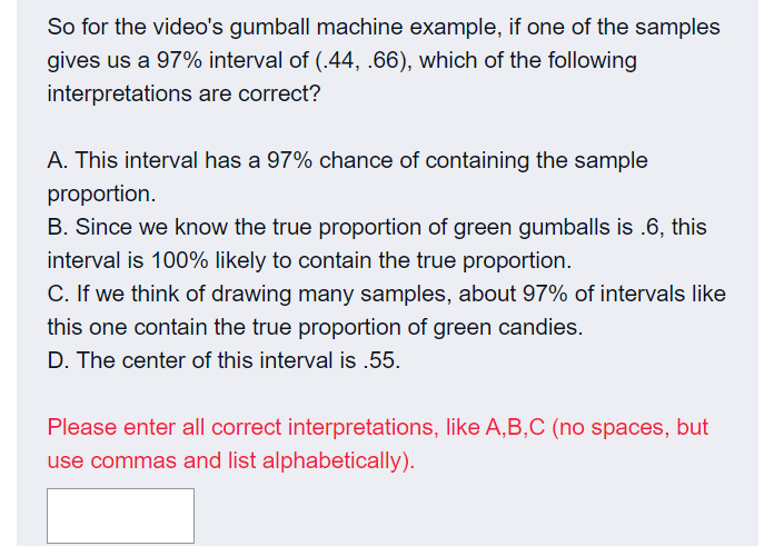 Solved So for the video's gumball machine example, if one of | Chegg.com
