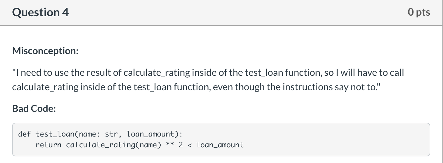 Solved Python An Explanation Of The Misconception An 1078