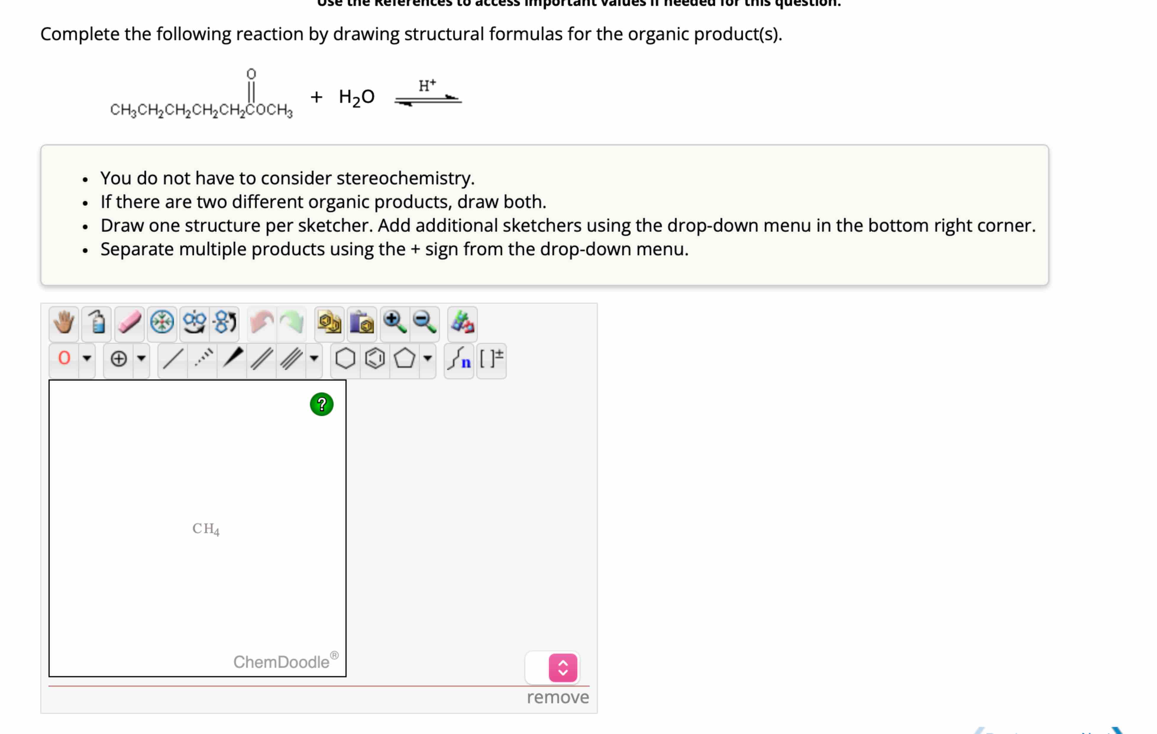 Solved Complete the following reaction by drawing structural | Chegg.com