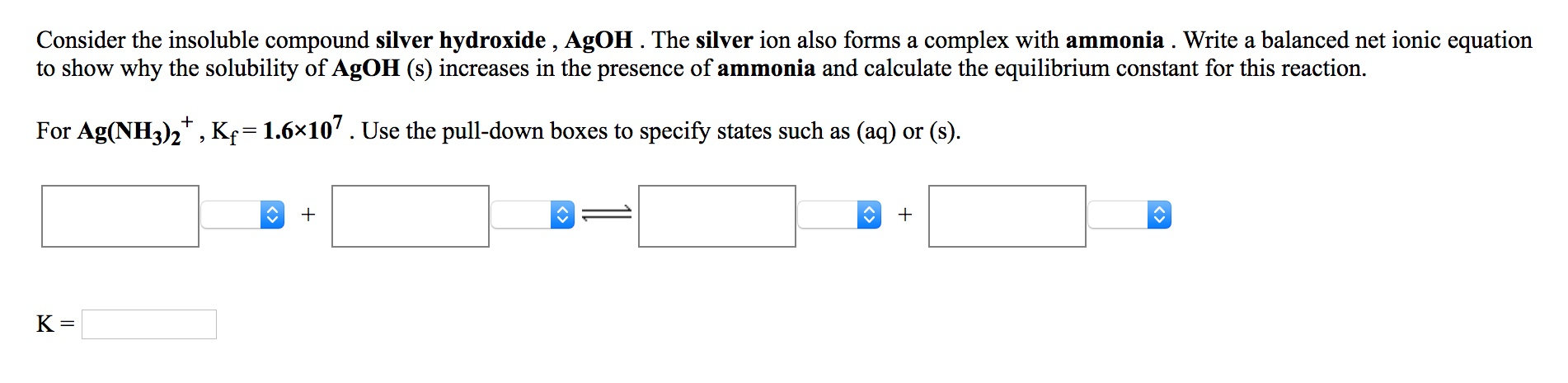 Solved Consider the insoluble compound silver hydroxide , | Chegg.com