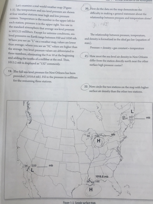 Solved Let's examine a real-world weather map (Figure w do | Chegg.com