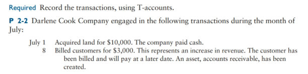 Solved Required Record the transactions, using T-accounts. P | Chegg.com