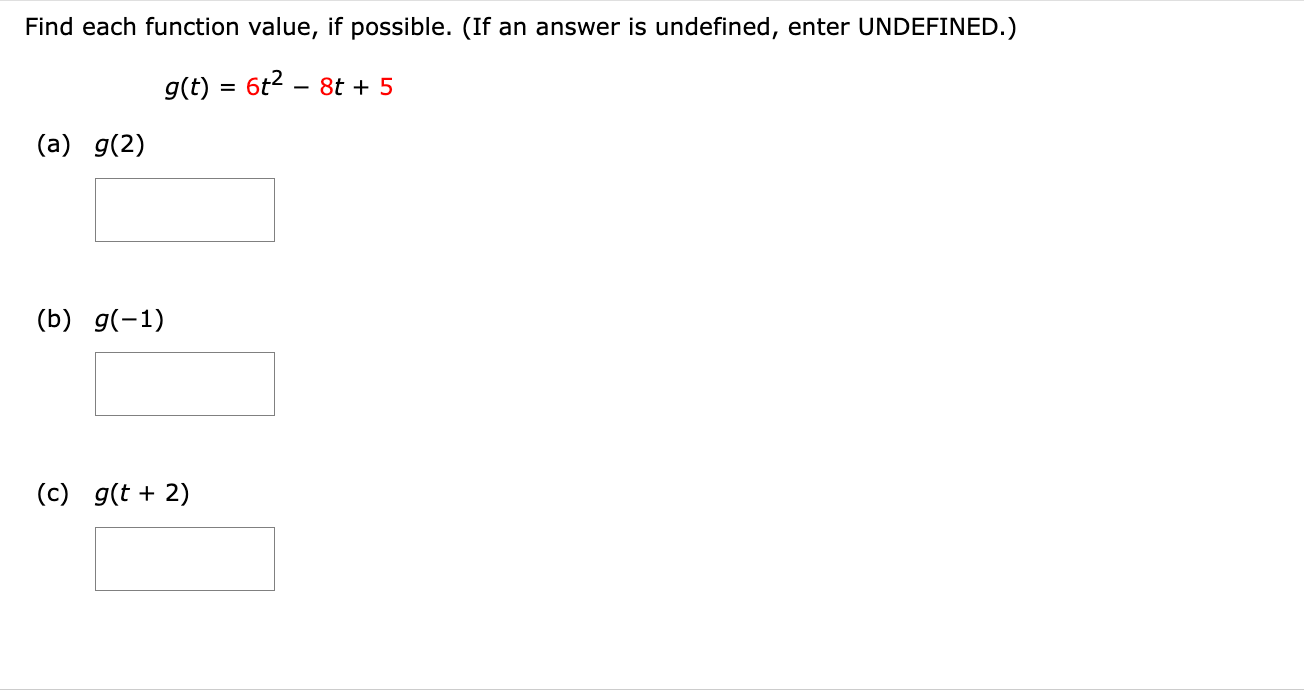 Solved Find each function value, if possible. (If an answer | Chegg.com