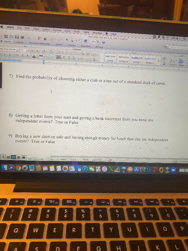 Solved Word File Edit View Insert Format Font Tools Table | Chegg.com