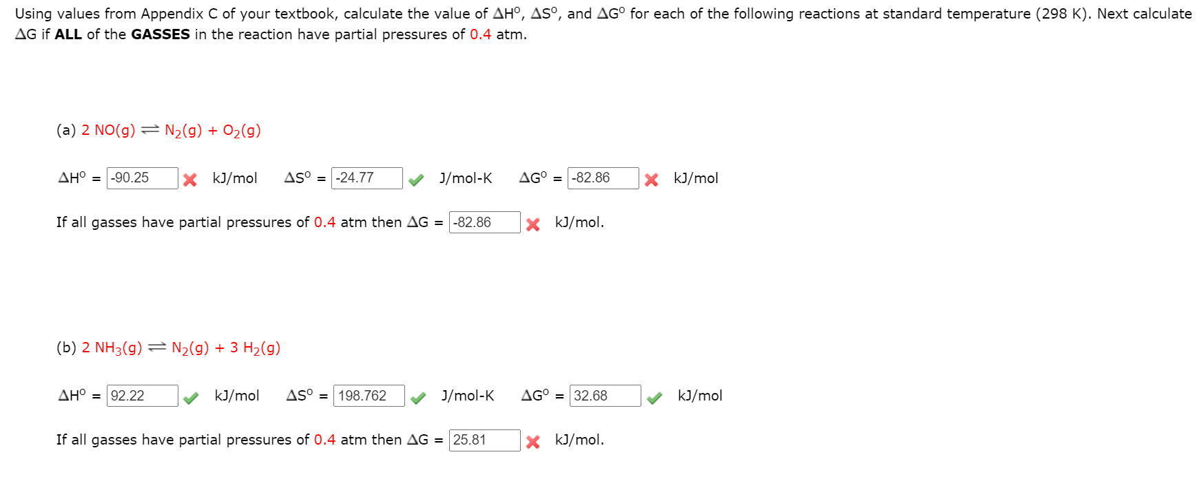 Solved Using values from Appendix C of your textbook, | Chegg.com