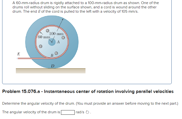 Solved A 60-mm-radius drum is rigidly attached to a | Chegg.com