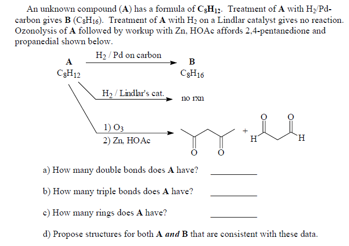 Solved An unknown compound (A) has a formula of C3H12. | Chegg.com