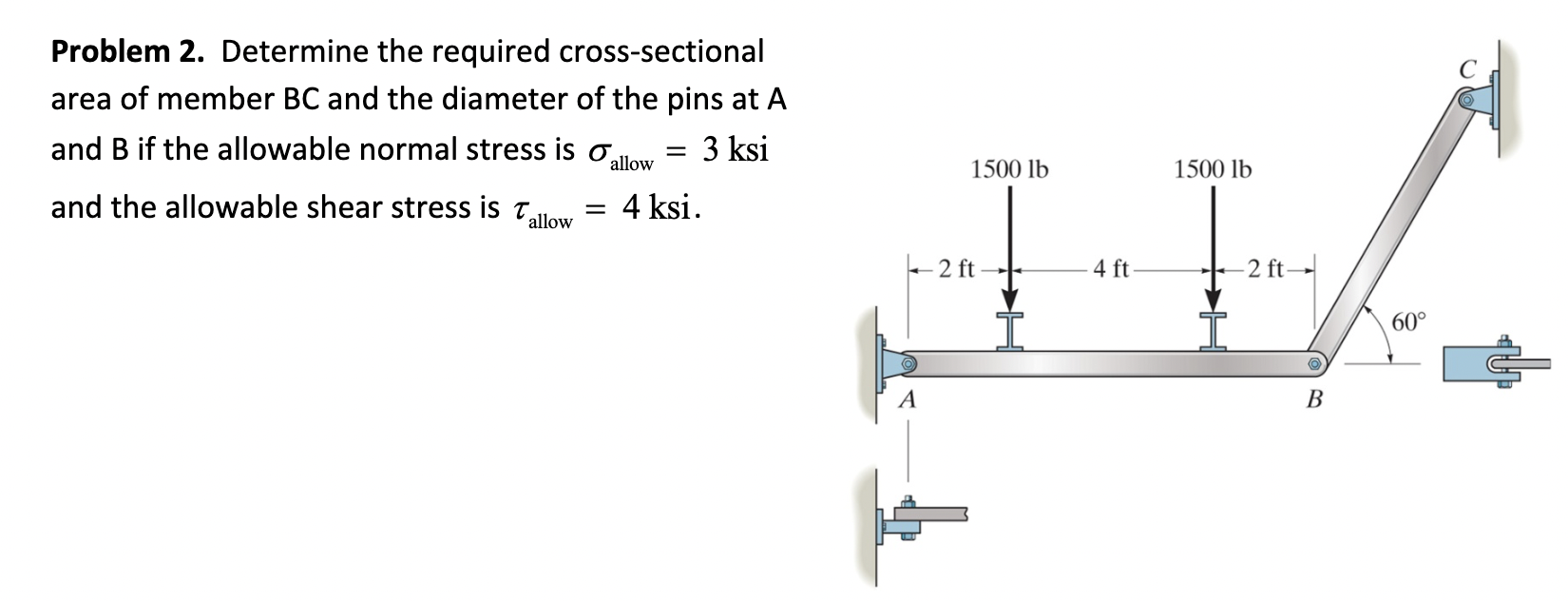 Solved Problem 2. Determine the required cross-sectional | Chegg.com