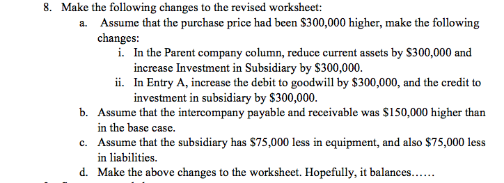 1. Create a consolidation worksheet, like the | Chegg.com