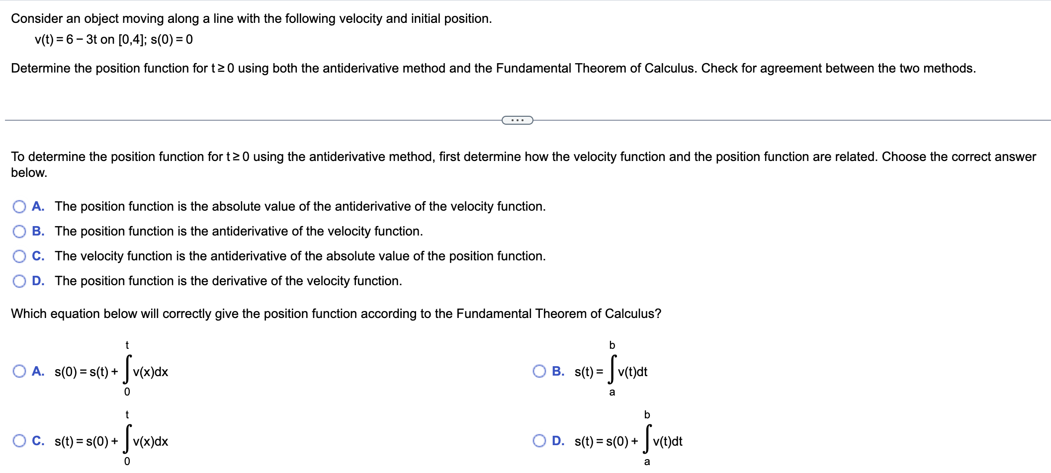 Solved Consider An Object Moving Along A Line With The