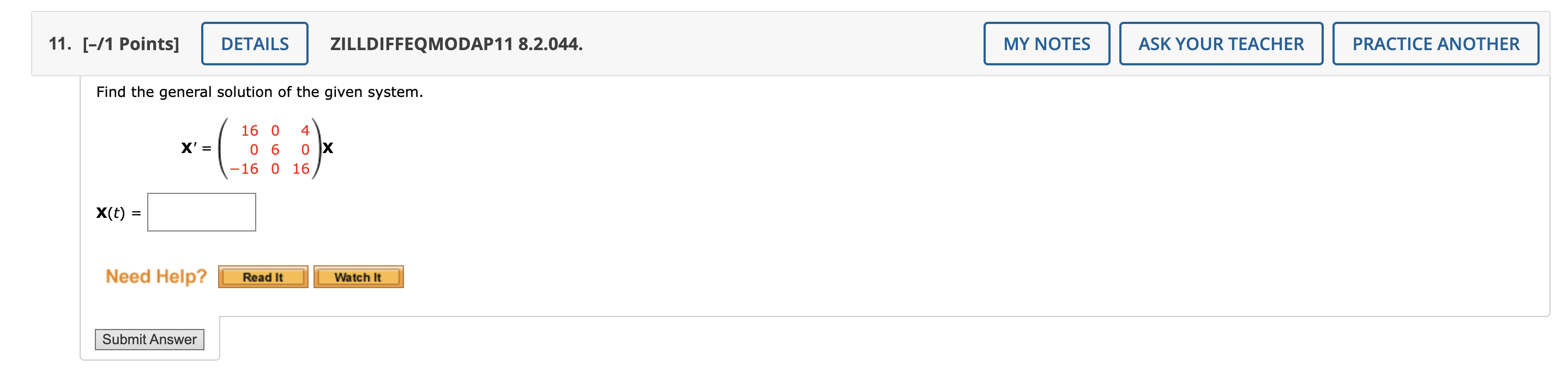 Solved Find the general solution of the given system. | Chegg.com