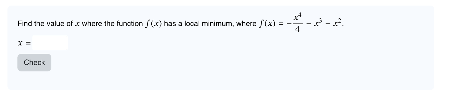 Solved Find the value of x ﻿where the function f(x) ﻿has a | Chegg.com