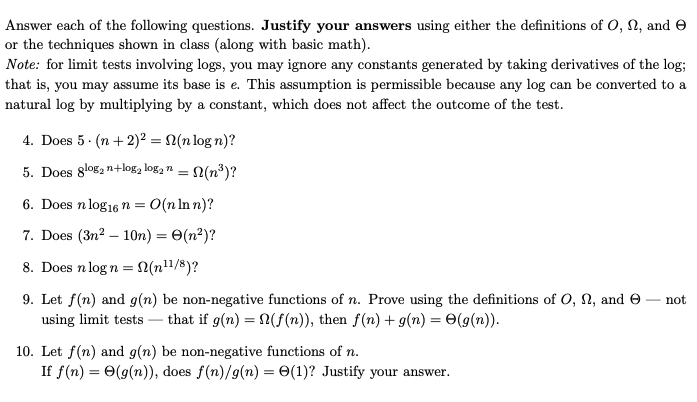 Solved Answer each of the following questions. Justify your | Chegg.com