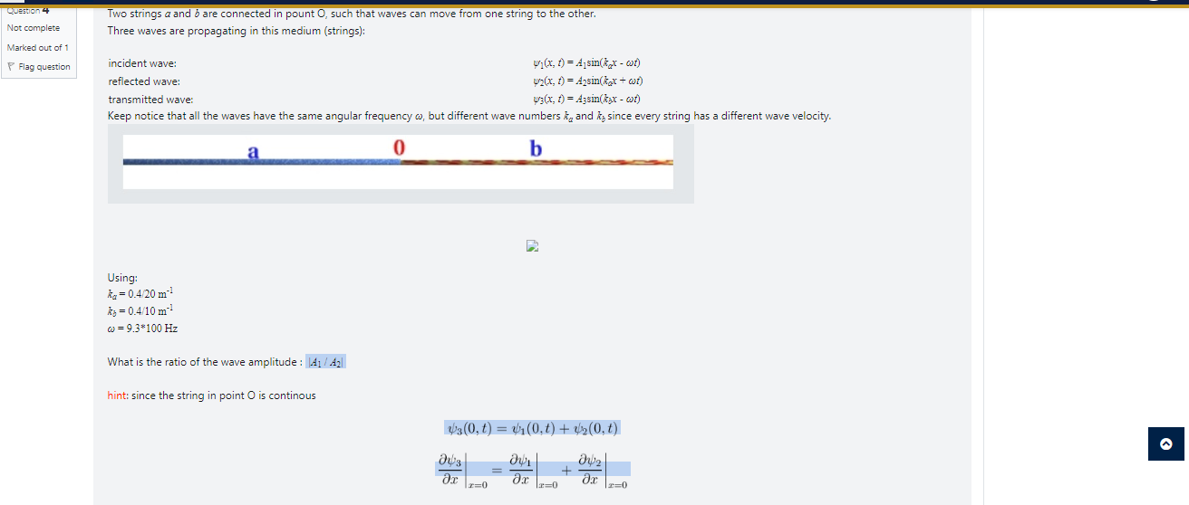 Solved Two strings a and b are connected in pount O, such | Chegg.com