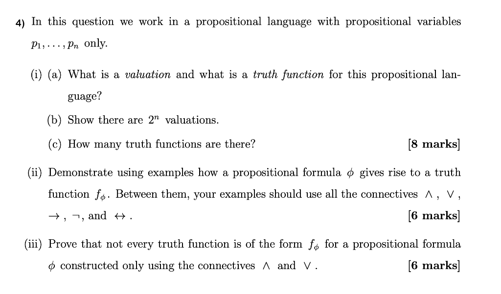 Solved 4) In this question we work in a propositional | Chegg.com