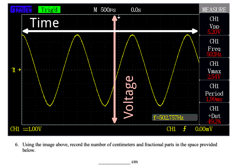 Solved Lab 9. Calculate the time duration of the one period | Chegg.com